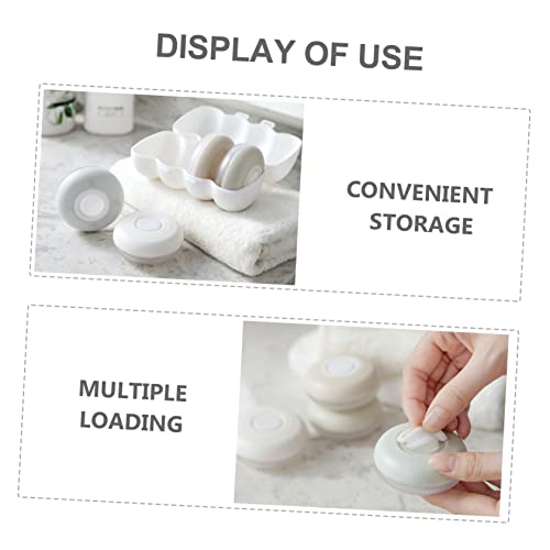 LEUYA 4 Sets Bottle Type Jars Multi-Function Use with Empty Cosmetic Dispensers Case Nail Daily Press of Accessory White Cases Toiletries Pump Dispenser Containers Shampoo Sample