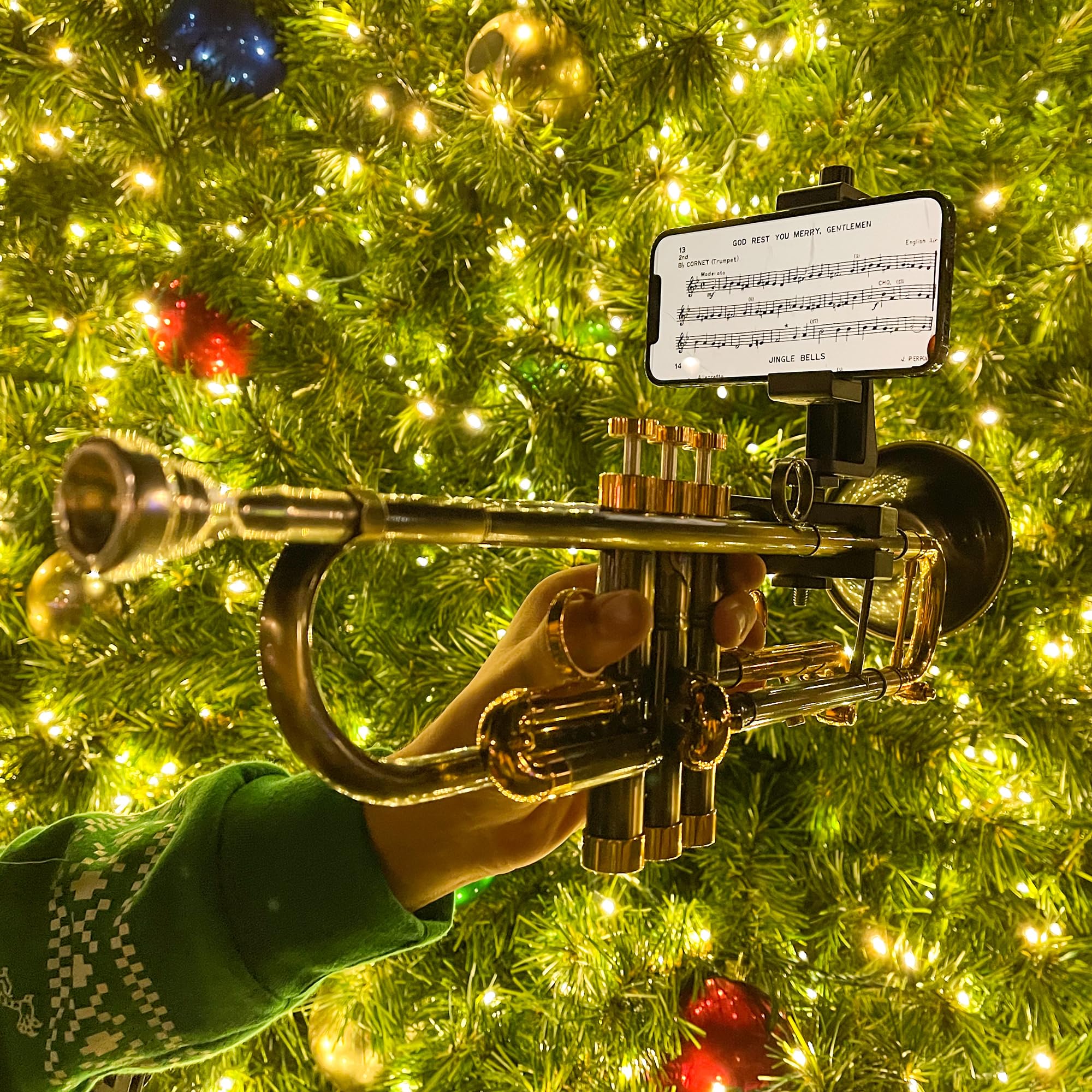 Gripophone Trumpet Phone Lyre - Securely Mount Your Phone to Your Horn, Easily Read Music from PDF, Take videos while playing, Made in USA!!