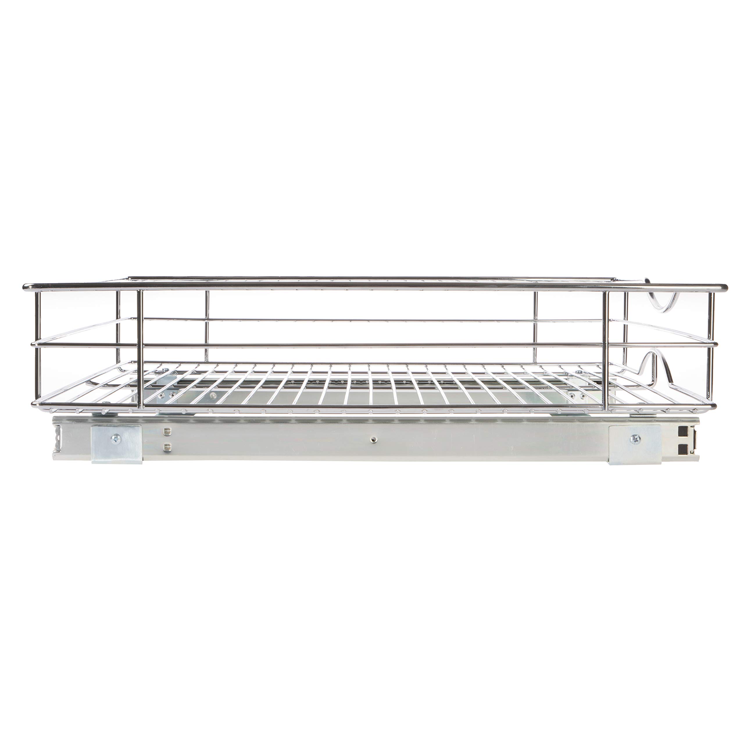 Home Zone Living Pull Out Kitchen Cabinet Organizer with Slide Out Drawer for Space Saving Storage, 20β W x 21β L