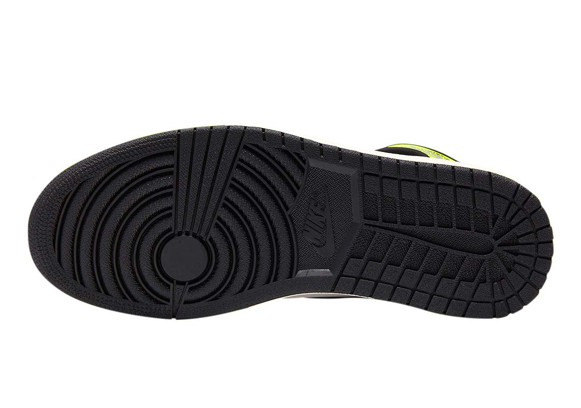 Jordan Men's 1 Retro High OG Volt Gold White/Black-Volt (555088 118) - 14
