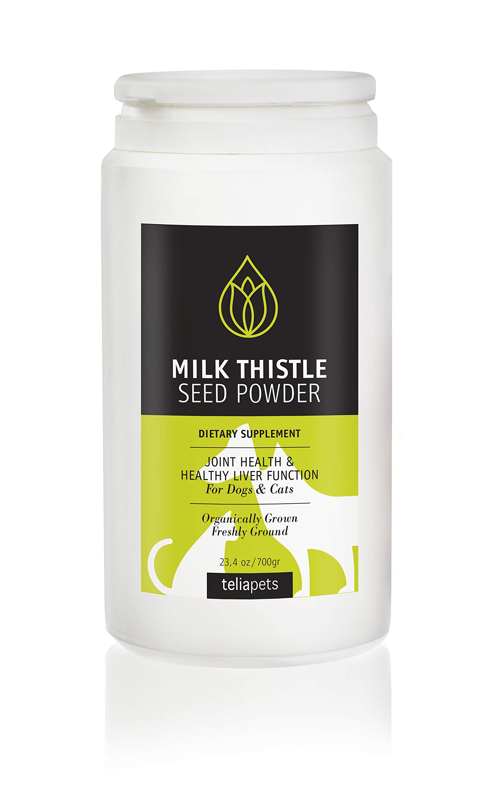Teliapets Milk Thistle Seed Powder, Herbal & Effective, Natural, Ideal to Protect The Liver & Kidney Health, Against Allergies, Detoxifying, Antioxidant -for Dogs & Cats 23.4oz /700 gr