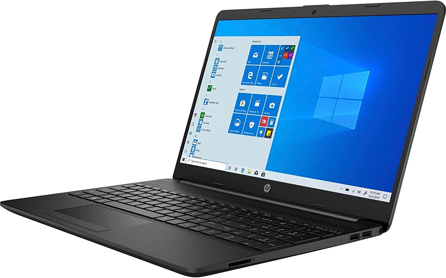 HP 15.6" FHD Laptop - Intel Celeron N4020, 4GB RAM, 128GB SSD, Windows 10 S Mode - Black (15-dw1001wm)