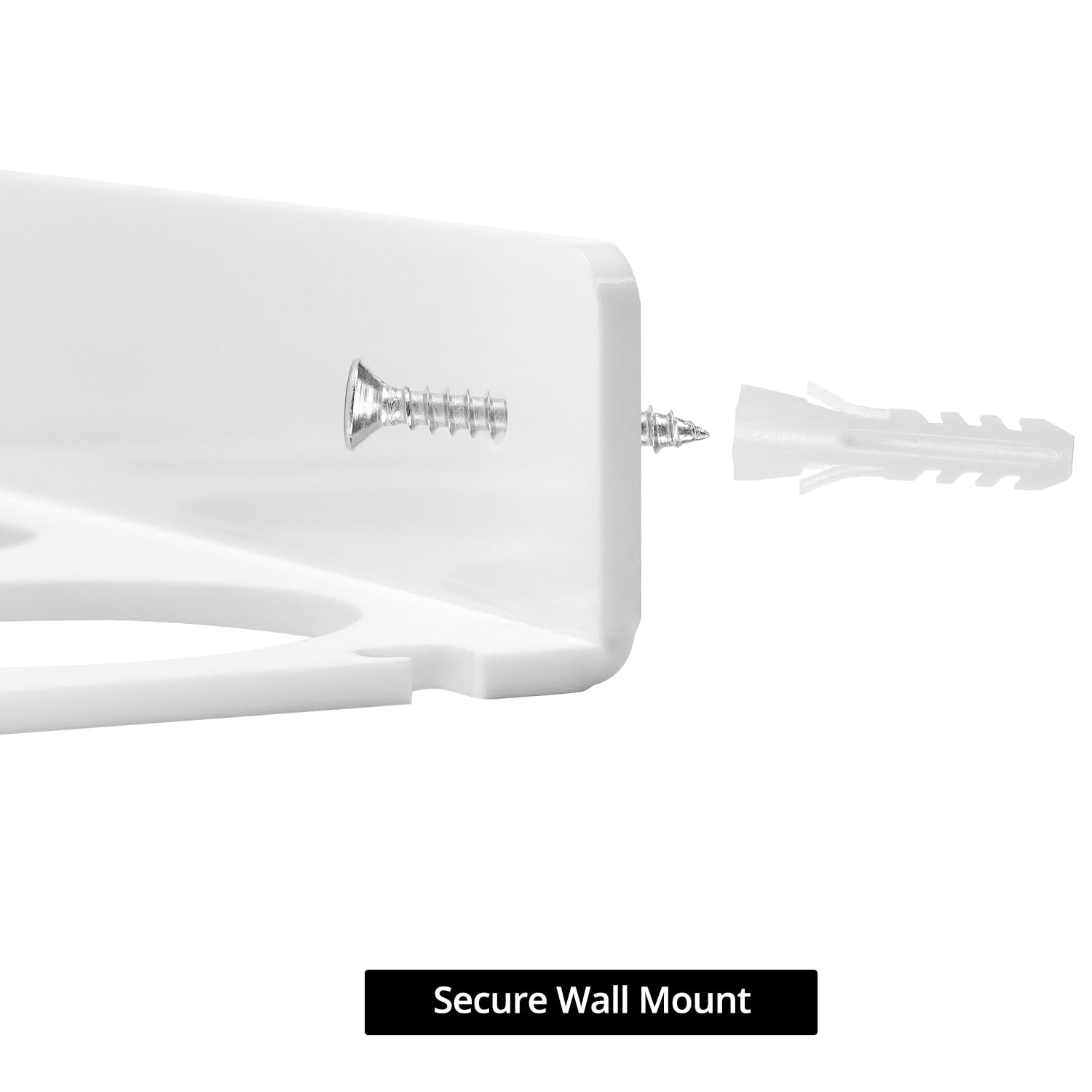 QWORK Wall-Mounted Hair Tool Organizer - Acrylic and Stainless Steel Hair Appliance Holder with Heat-Resistant Cups, Easy Installation for Bathrooms, Salons, Hotels