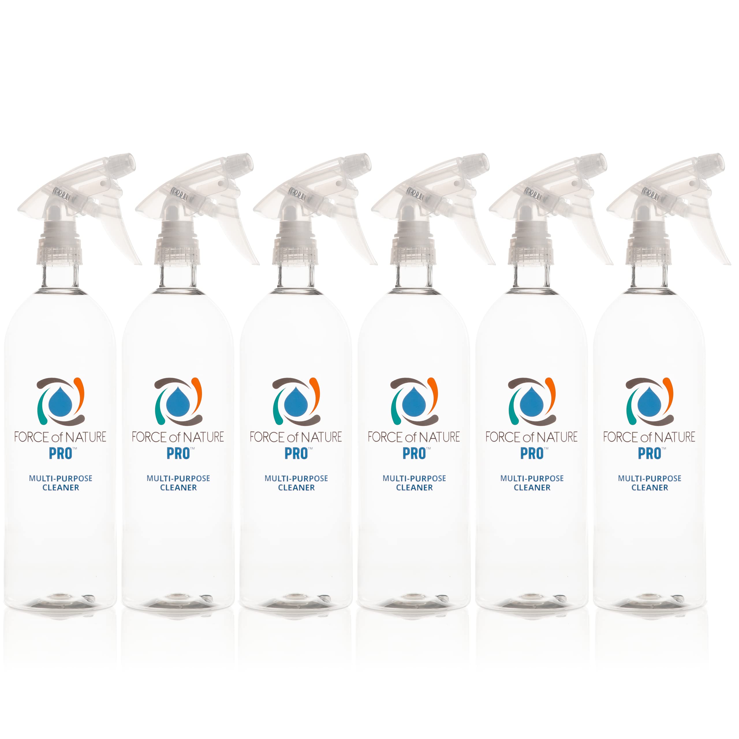 Force of Nature Pro Spray Bottle - Refillable, Reusable, Heavy Duty, All Purpose Bottle for Professional Cleaning - Eco-Friendly Bulk Cleaning Supplies, 24 Pack, 32 Ounces Bottles