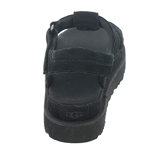 UGG Women's GOLDENSTAR Strap Sandal, Black, 8.5