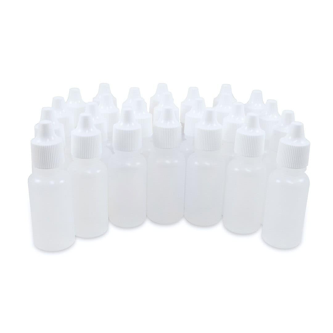 Huge Miniatures Dropper Bottles for Model Paint 17ml Clear - 25 Pieces
