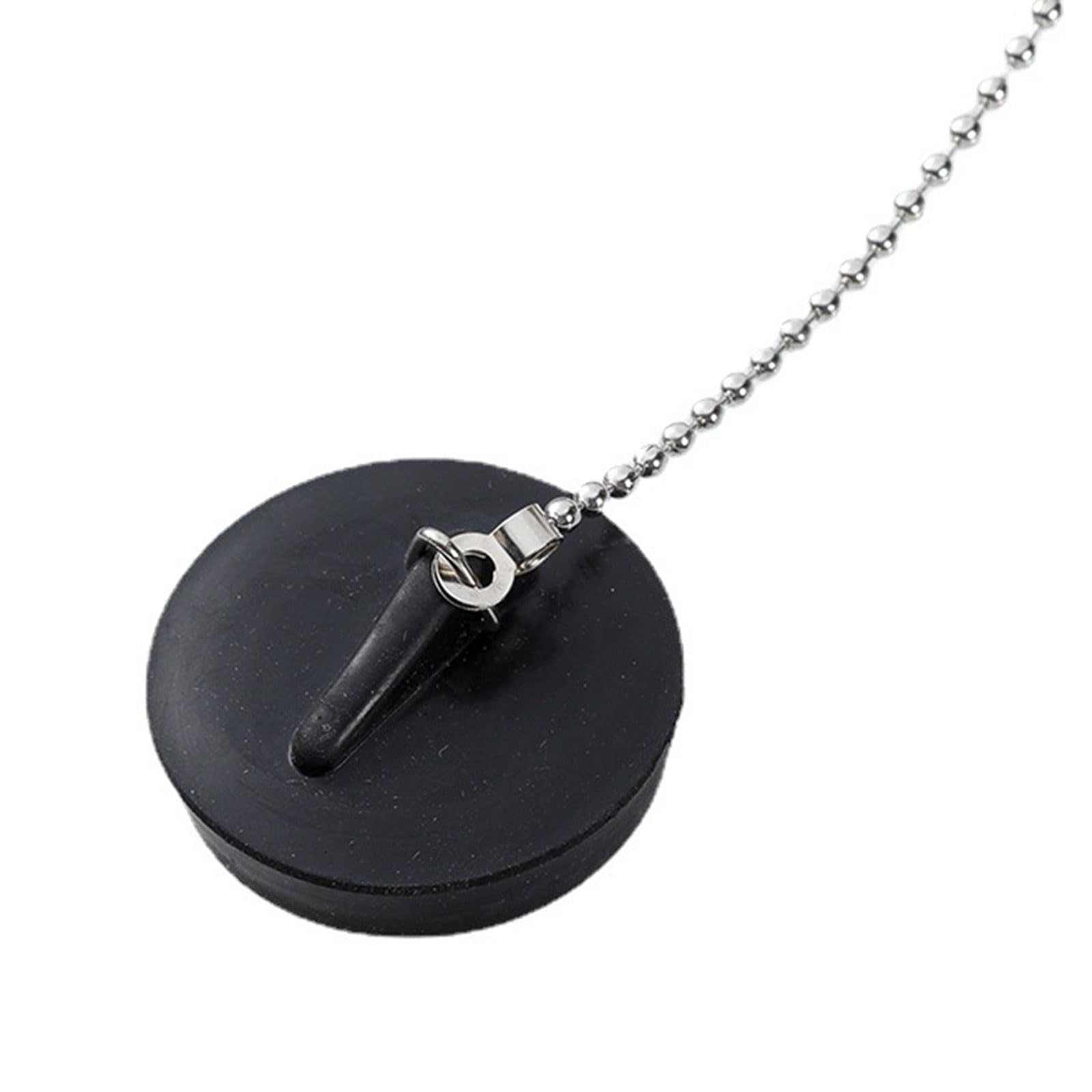 MEELYHOME 40mm Rubber Bath Plug with Chain Convenient Rubber Stopper for Kitchen and Bathroom Sink