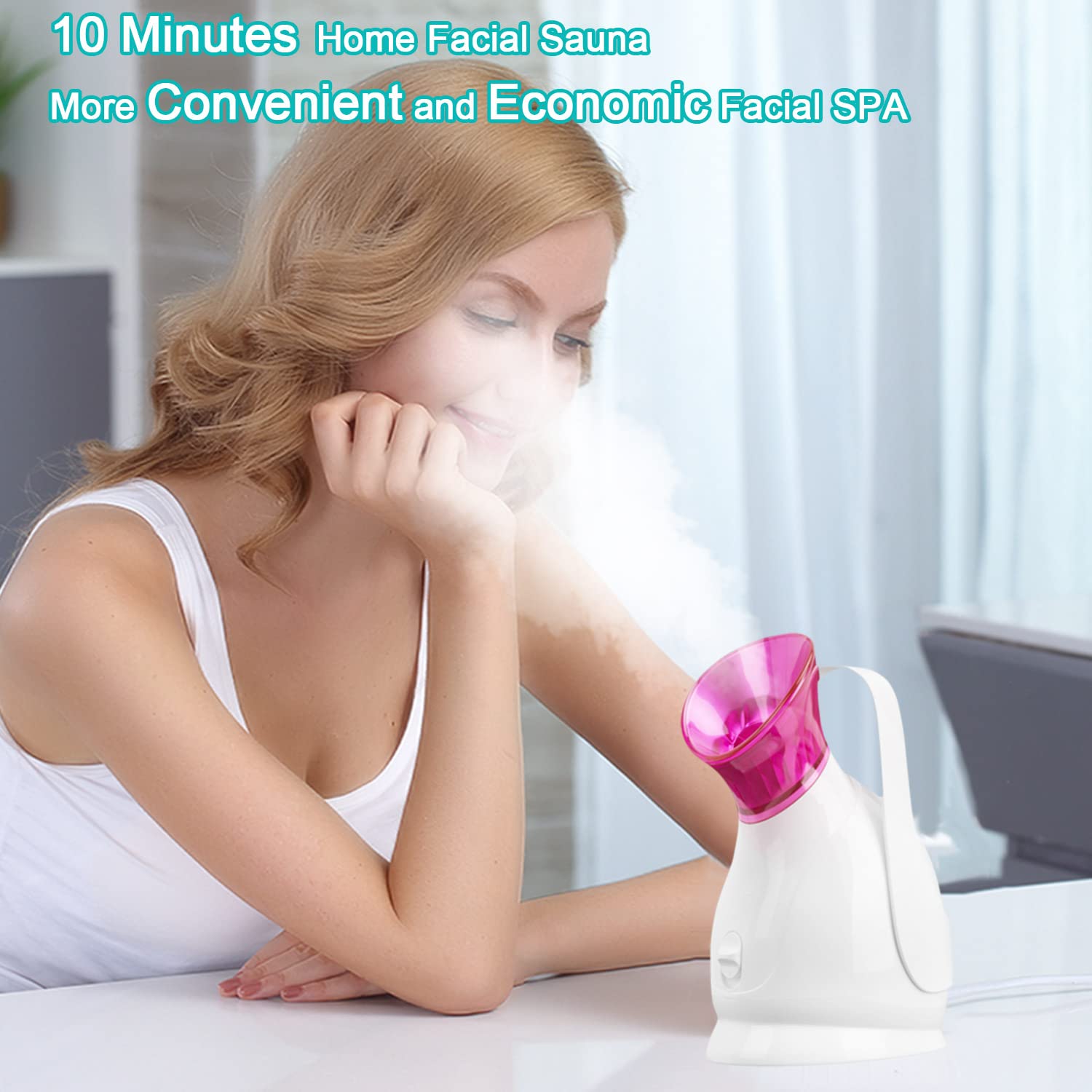 Facial Steamer Hot Mist Nano Ionic Face Skin Hydration Opening Pores Deep Cleansing