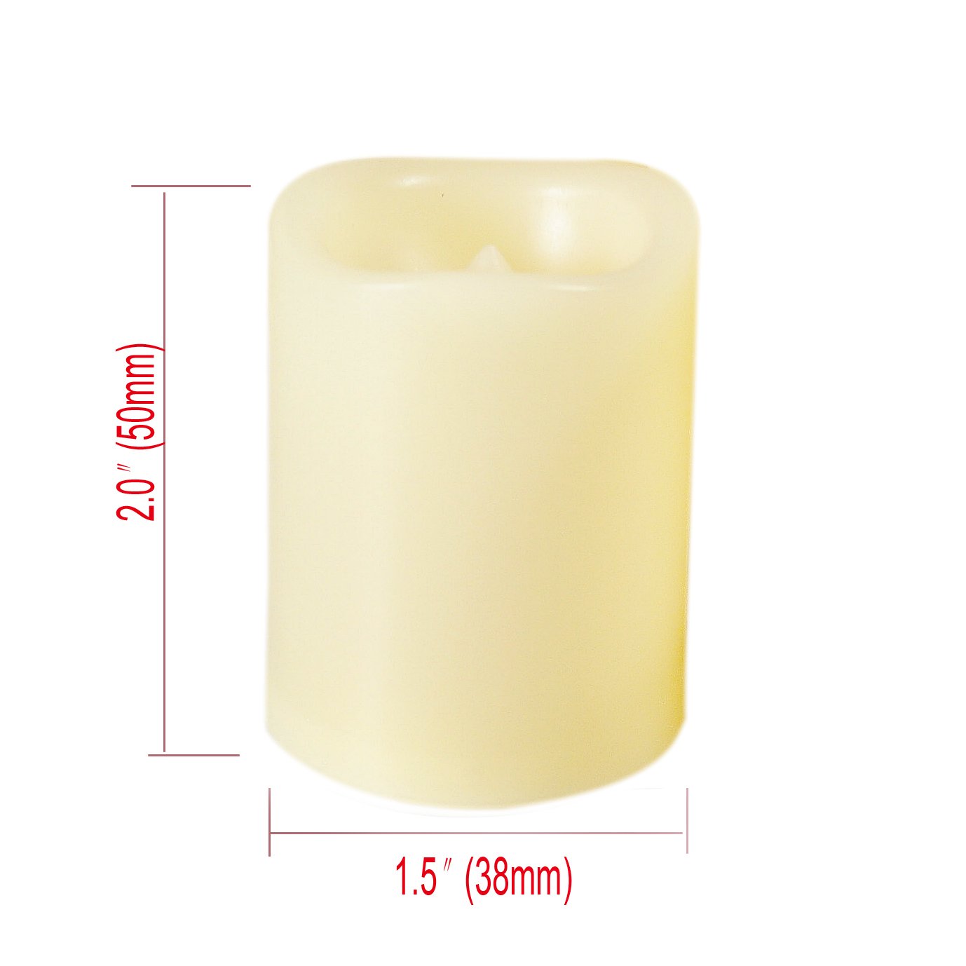 Flameless LED Battery Operated Votive Candles with Timer Flickering Plastic Votives Night Lights for Home Garden Wedding Party Christmas Halloween Decorations Pumpkin Light, Batteries Included, 6 Pack
