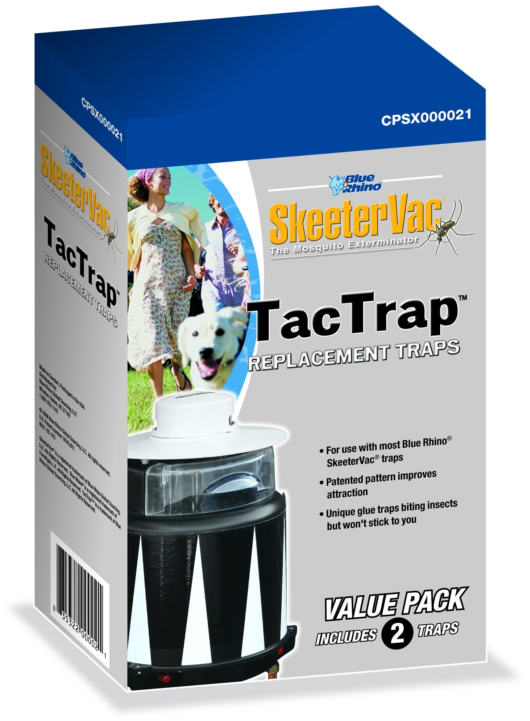SkeeterVac TacTrap Replacements, Sticky Trap for Mosquitoes for Use with SkeeterVac Mosquito Killer - 2 Pack CPSX000021