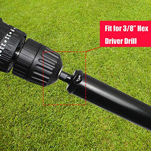 Jayzod Auger Drill bit for Planting 4"X25" Garden Auger Spiral Drill Bit for Bulb & Bedding Plant for 3/8” Hex Drive Drill