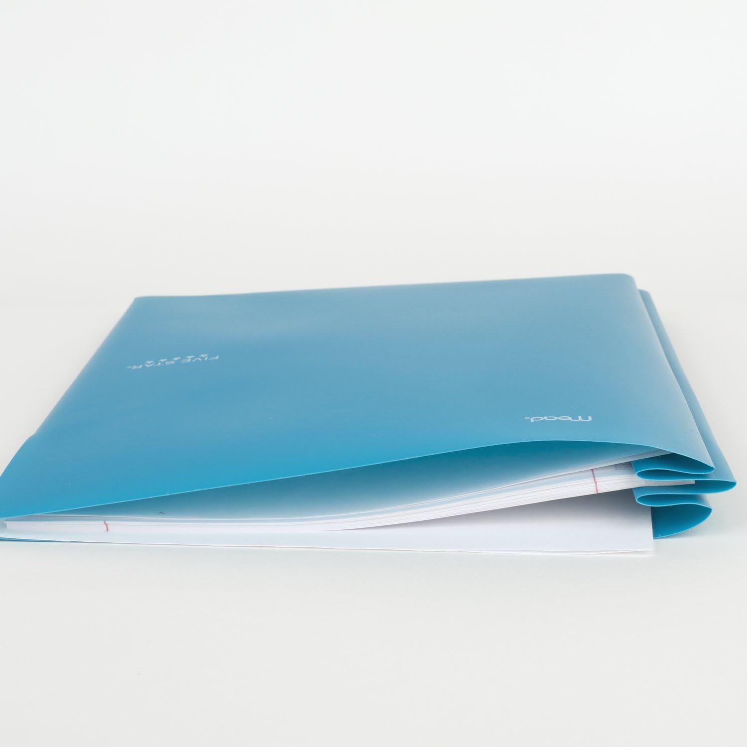Five Star 2 Pocket Folders, 4 Pack, Plastic Folders with Prong Fasteners, Holds 11” x 8-1/2”, Tidewater Blue, White, Amethyst Purple, Harvest Yellow (38136)