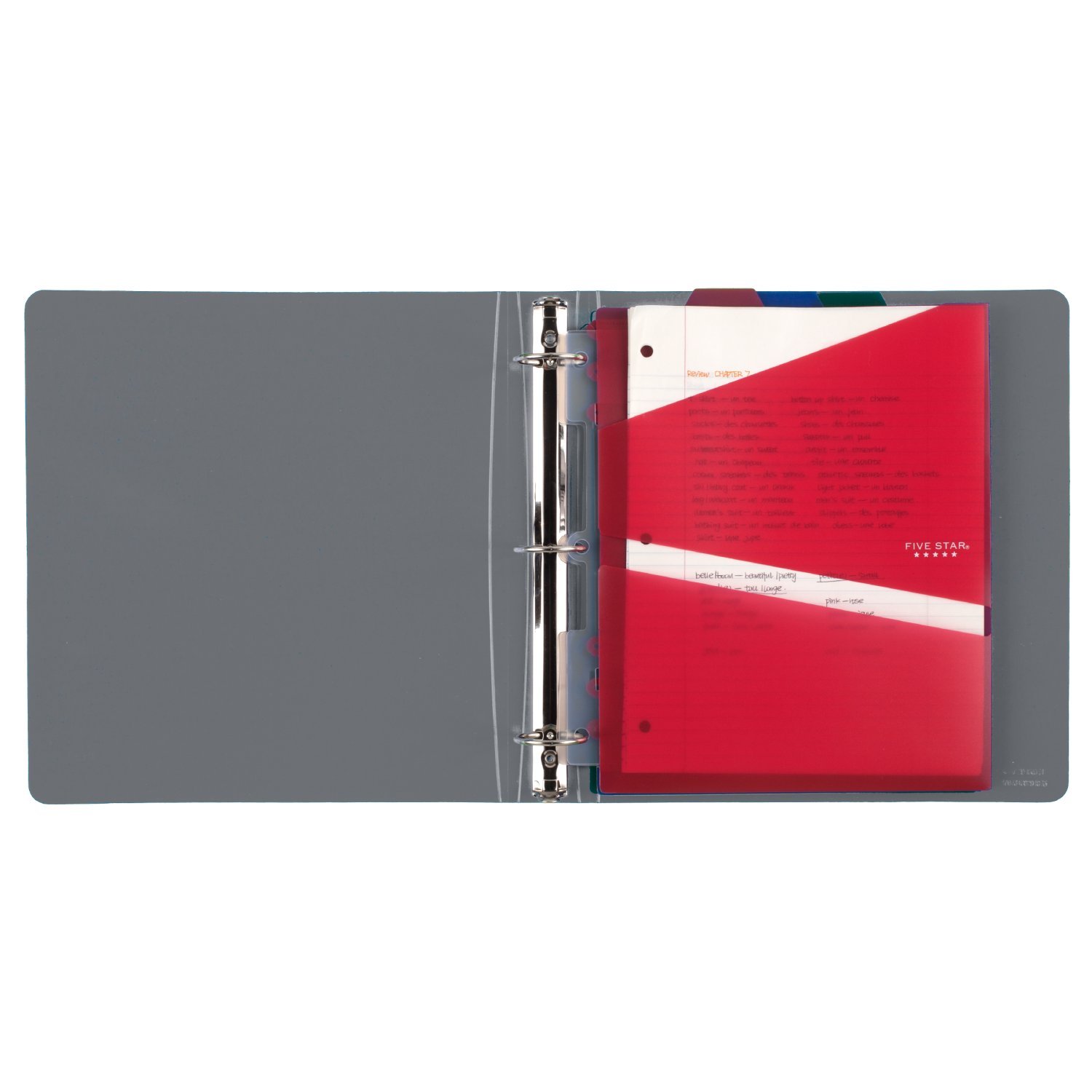 Five Star 2-Pocket Dividers, Tabbed, Colors Will Vary, 3 Pack (81210)