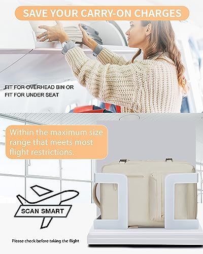 winspansy Carry on Backpack,Travel Backpack for Women Men Airline Approved Personal Item Size Hiking Gym Backpack Weekender Casual Daypack Backpack Waterproof Bag with Shoe Compartment, Beige