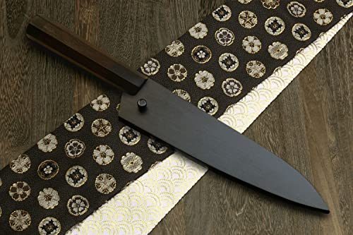 Yoshihiro Aogami Super Blue High Carbon Kurouchi Petty Utility Knife (6'' (150mm) & Saya)