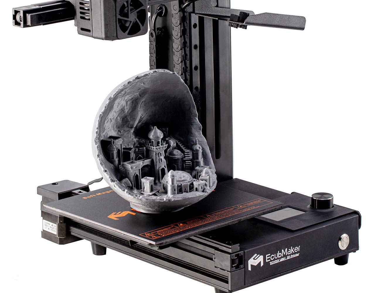 EcubMaker TOYDIY 4-in-1 3D Printer (Dual-Color 3D Printing/Laser Engraving/CNC Carving), Auto Leveling, Upgraded Version(180 x 180 x 180mm)