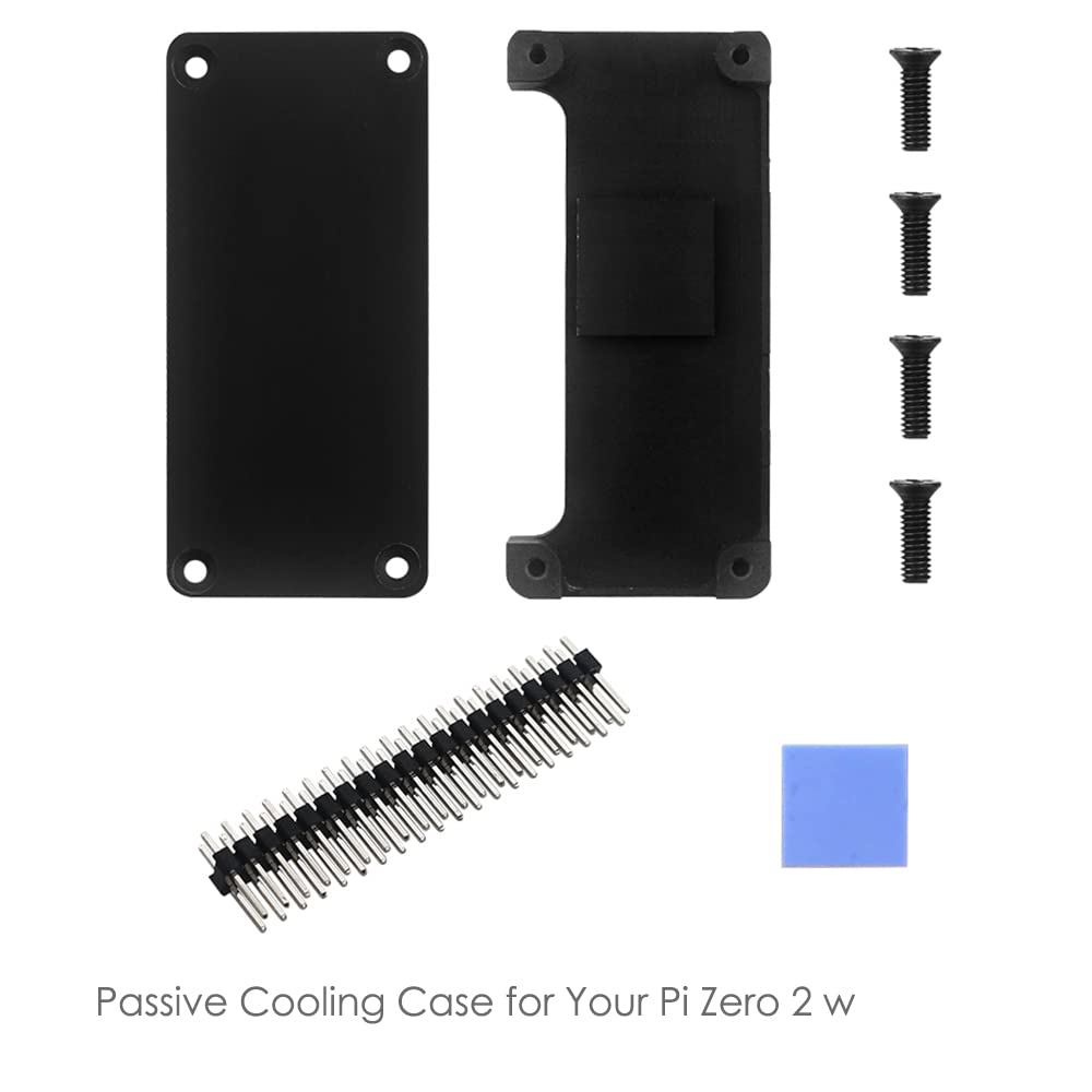 iUniker Raspberry Pi Zero 2 W Basic Starter Kit - Raspberry Pi Zero Case, Heatsink, HDMI Adapter, Camera FCC Cable, Power Supply with Swtich, OTG Cable