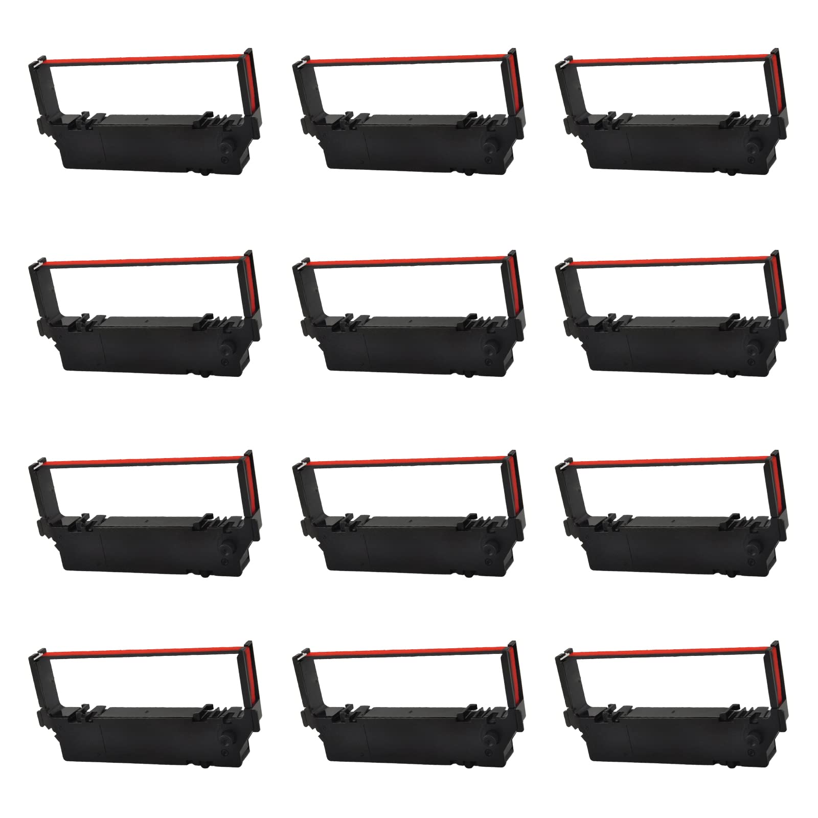 FULLRIVER SP-700 Black and Red Printer Ribbon Used with Star SP-700BR, RC-700BR, SP-712, SP-742 POS Ribbon (12 Pack)