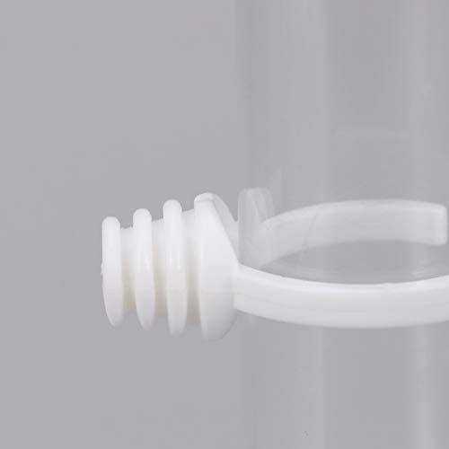 UKCOCO Bird Food Water Dispenser- Bird Feeder Automatic Hanging Bird Parrot Feeding Cup, Clear Bird Cage Feeder Cage Accessories for Finch Parakeet Small Bird 65ML (Random Color)