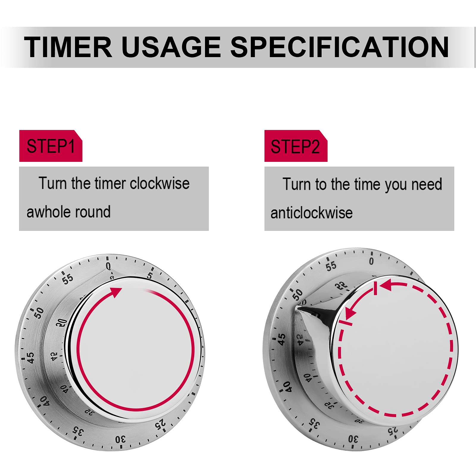 Kitchen Timer Flamingo Timer Magnetic Timer Mechanical Timer for Home Baking Cooking Oven