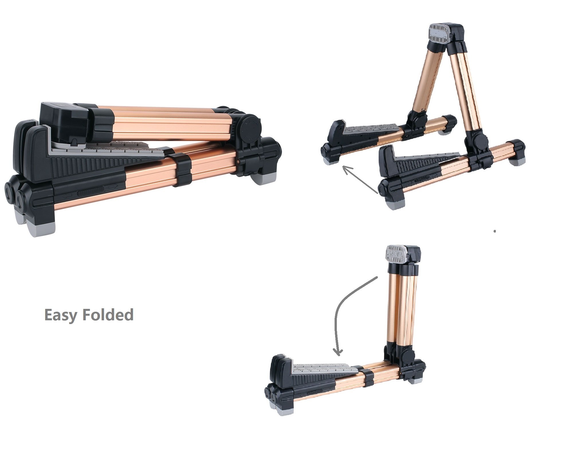 ENO Music Folding Acoustic Guitar Stand, Suitable for Electric Guitars - Alumium Alloy Bass Stand