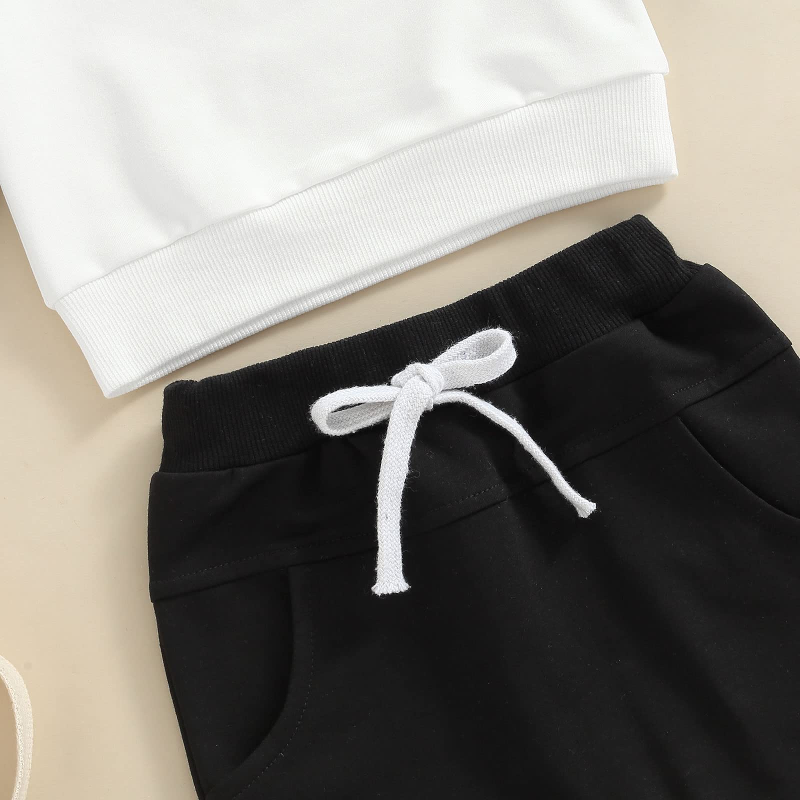 MAYUMMPY Infant Baby Boy Girl Clothes Long Sleeve Crewneck Sweatshirts Pullover Top Pants Set Fall Winter Outfit (BRO,6-12 Months)