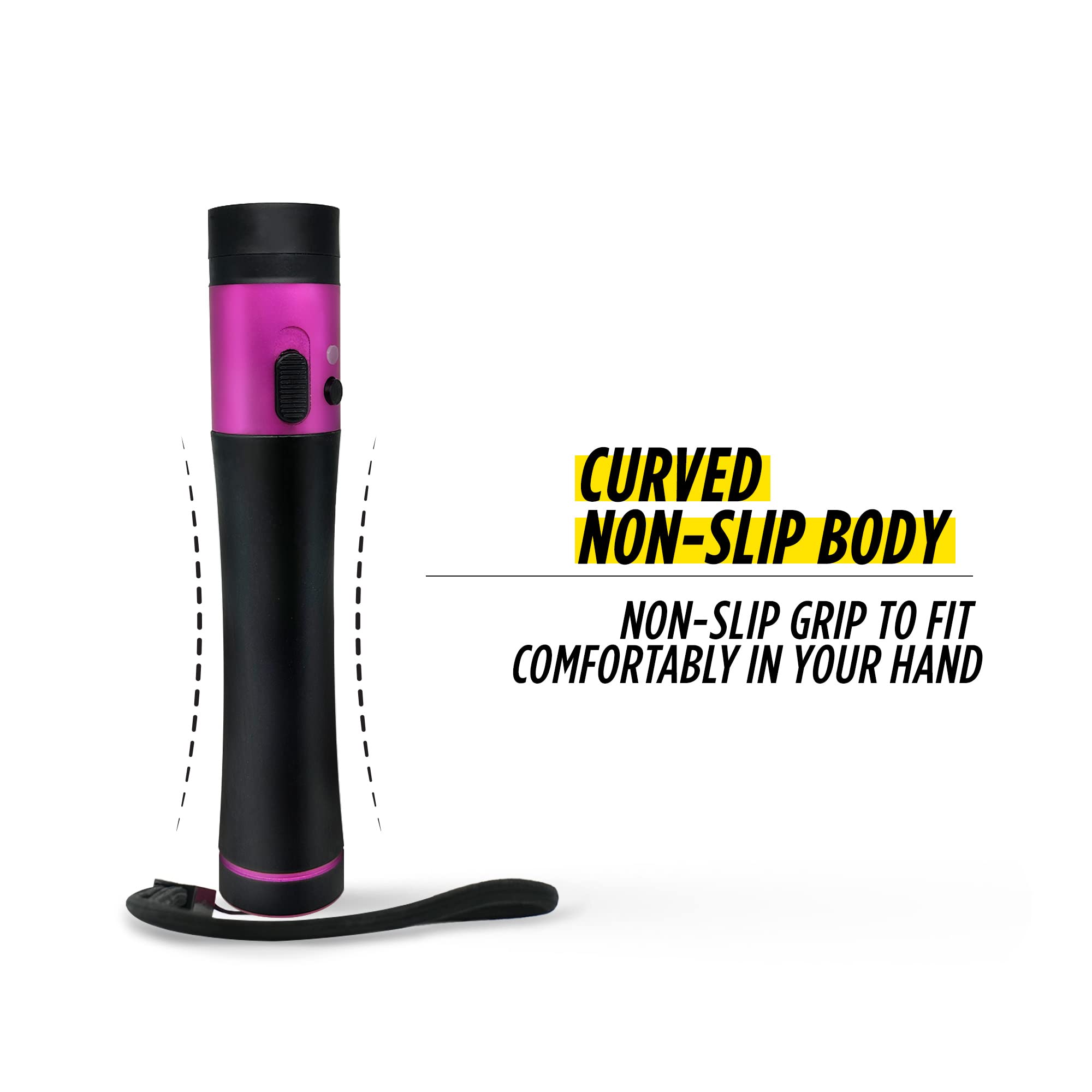 Guard Dog T-10000 Stun Gun Flashlight, Rechargeable with Safety Pin, Car Charger Included, Wrist Strap