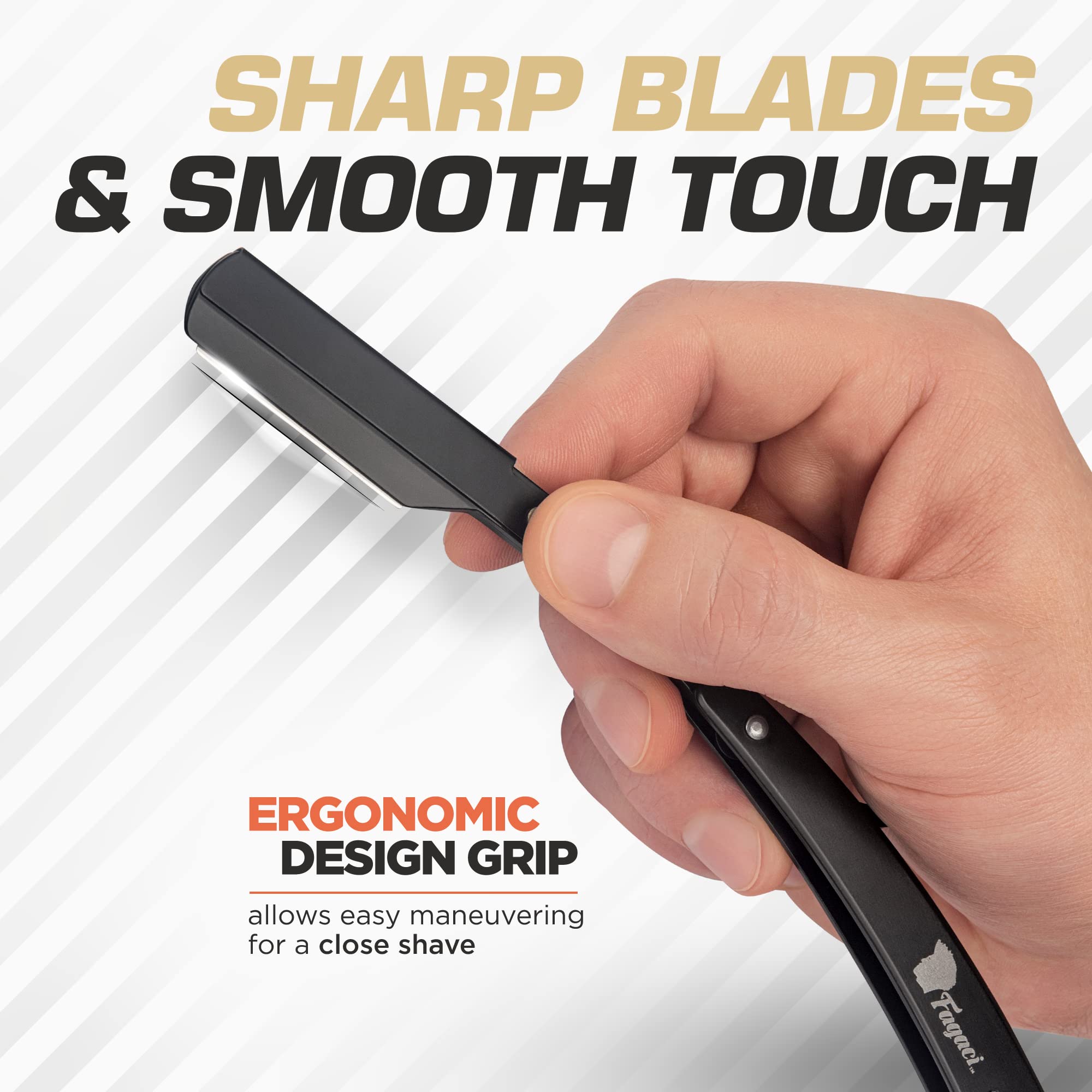 Fagaci Premium Quality Barber Straight Razor for Men - Perfectly Balanced Straight Edge Razor for Men, Durable Barber Razor for Men | Rust Proof Straight Blade Razor for Men, Navajas Para Barbero