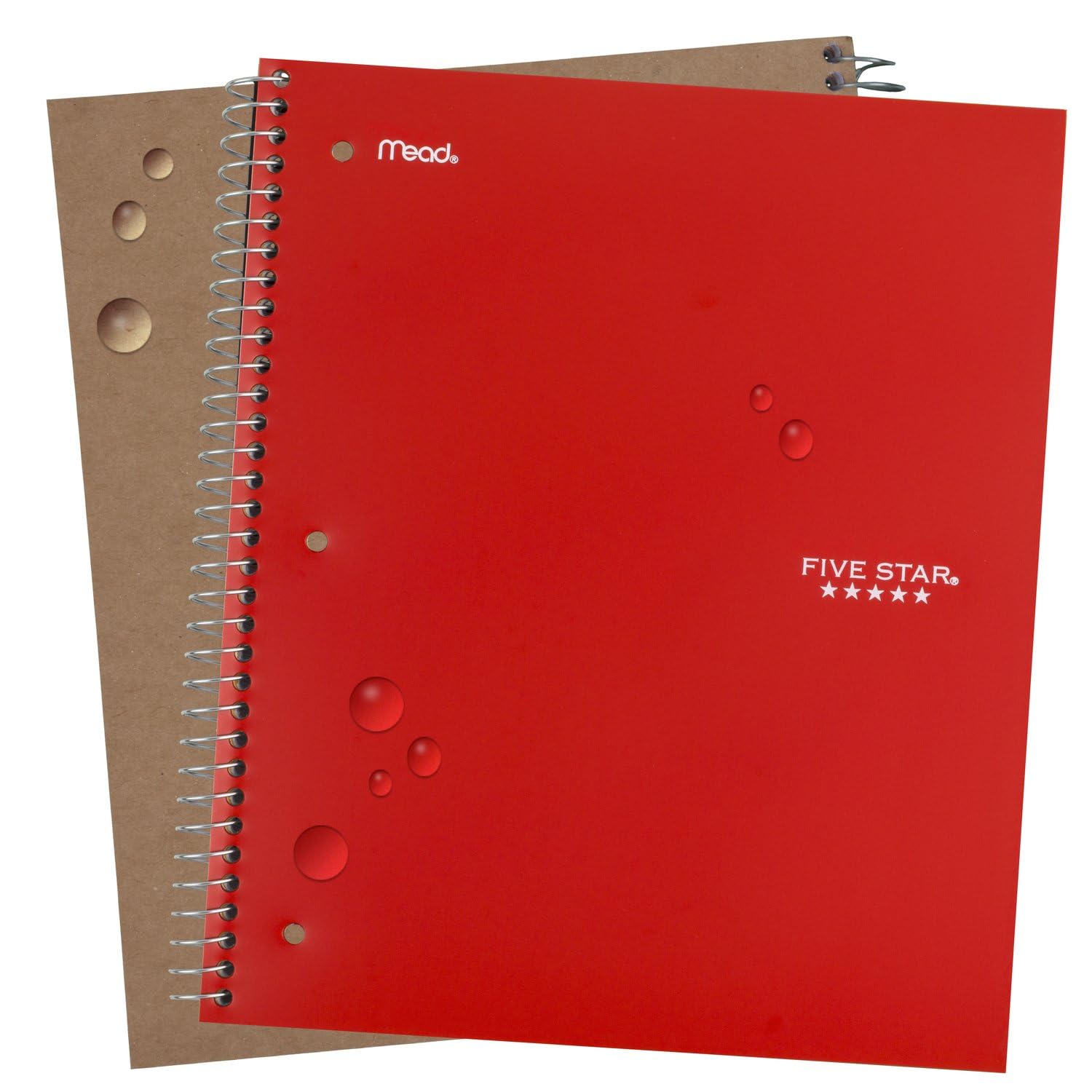 Five Star Spiral Notebooks + Study App, 12 Pack, 1 Subject, College Ruled Paper, 8-1/2" x 11", 100 Sheets, 2 Black, 2 Red, 2 Blue, 2 Green, 2 White, 2 Purple (52164)