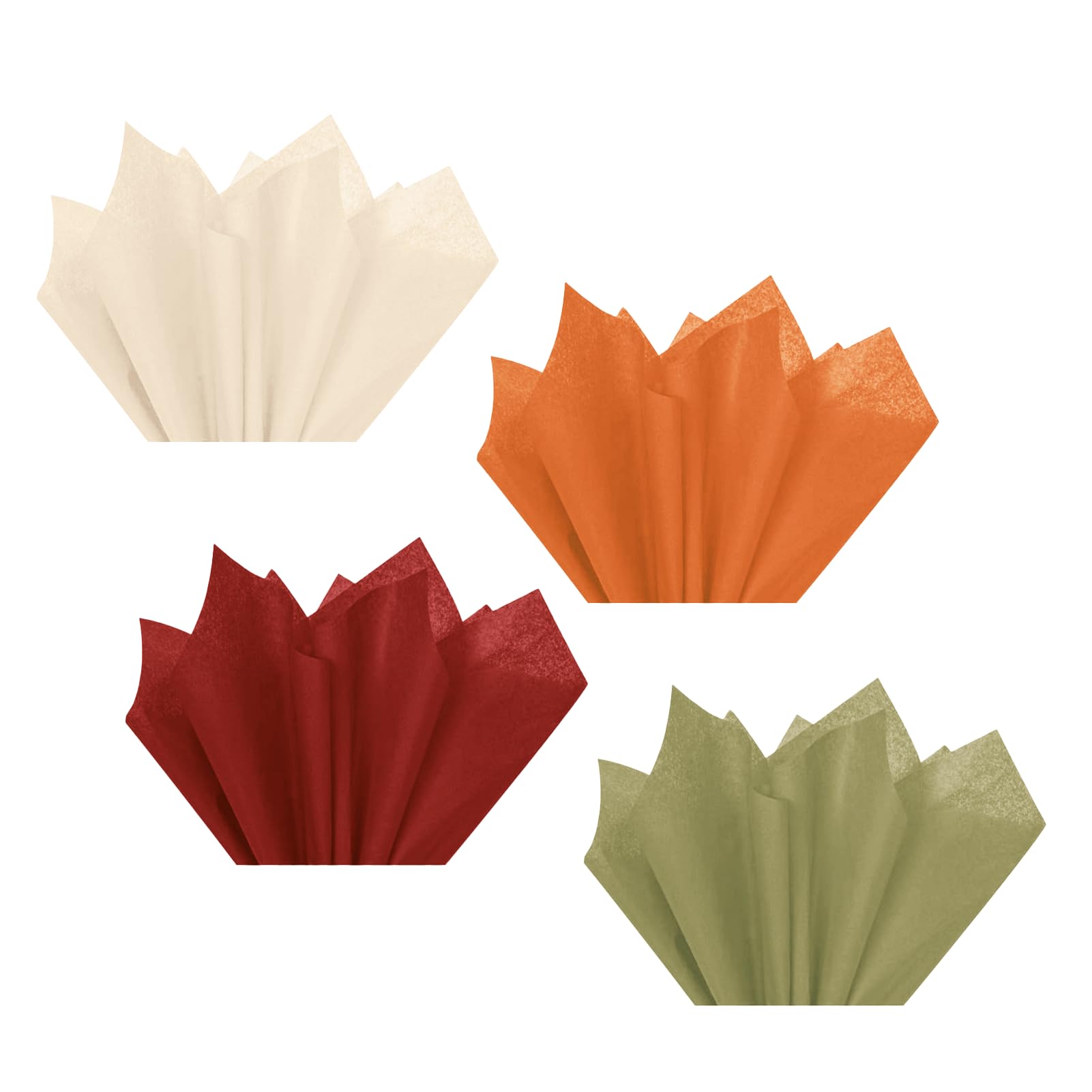 NICROLANDEE Fall Gift Tissue Paper - 24 Sheet Fall Orange Tissue Wrapping Paper for Thanksgiving Day Gifts Decorations, Autumn Wedding Birthday Presents Packaging 28x20 Inch