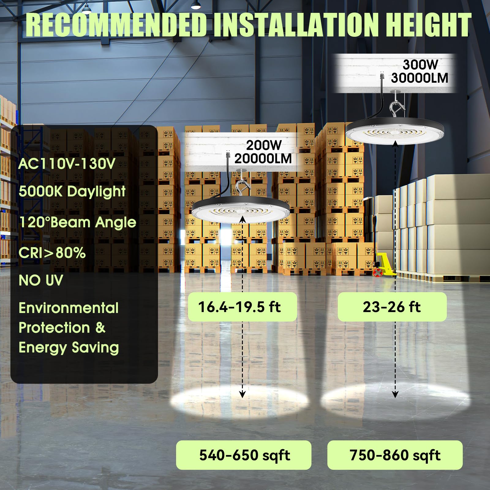 loyal LED High Bay Light, 300W UFO High Bay Led Shop Lights 6000K 30000LM for Warehouse Workshop Factory Gym Garage Barn