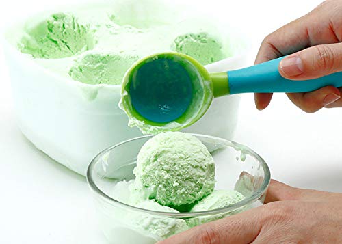 Ice Cream Scoop, 2PCS Nonstick Anti-Freeze Food grade PPR + rubber Ice Cream Scooper with the Hung Hole Design, Comfortable Handle, Dishwasher Safe,Ice Cream Scoops,