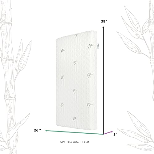 Evolur Lotus Comfort Cool Plus Convoluted Gel Mini and Portable Crib Mattress, Greenguard Gold Certified