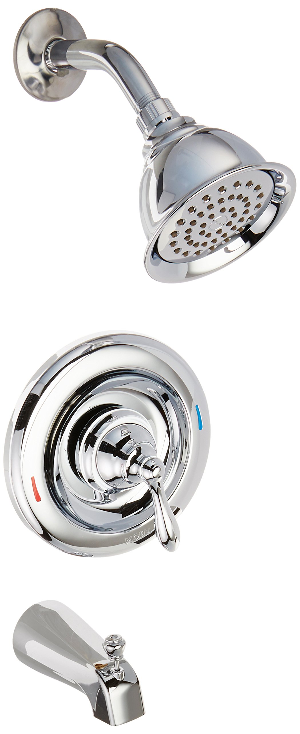 Moen 82496EP Caldwell Posi-Temp Pressure Balanced Tub and Shower Trim, Chrome