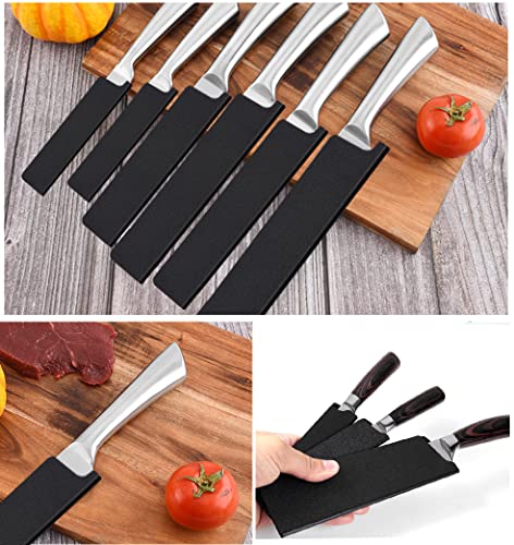 Knife Guards, 2/4/5/10/20pcs 4.7in - 12.2in Universal Knife Edge Guards, Non-BPA Knife Sheath, Waterproof Abrasion Resistant Felt Lined Knife Cover Sleeves Knife Protectors(2pcs 8.7" × 2")