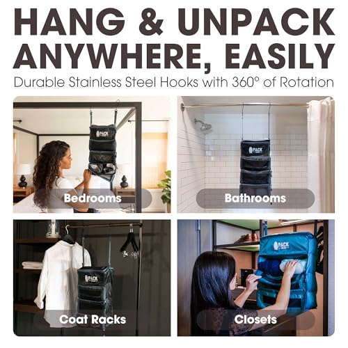 Pack Gear Hanging Carry-On Organizer - Our Standard Hanging Luggage Organizer Fits Any Carry On - Our Hanging Packing Cubes For Travel Use Mesh Windows to Make Finding Clothes Easy (Green, S)