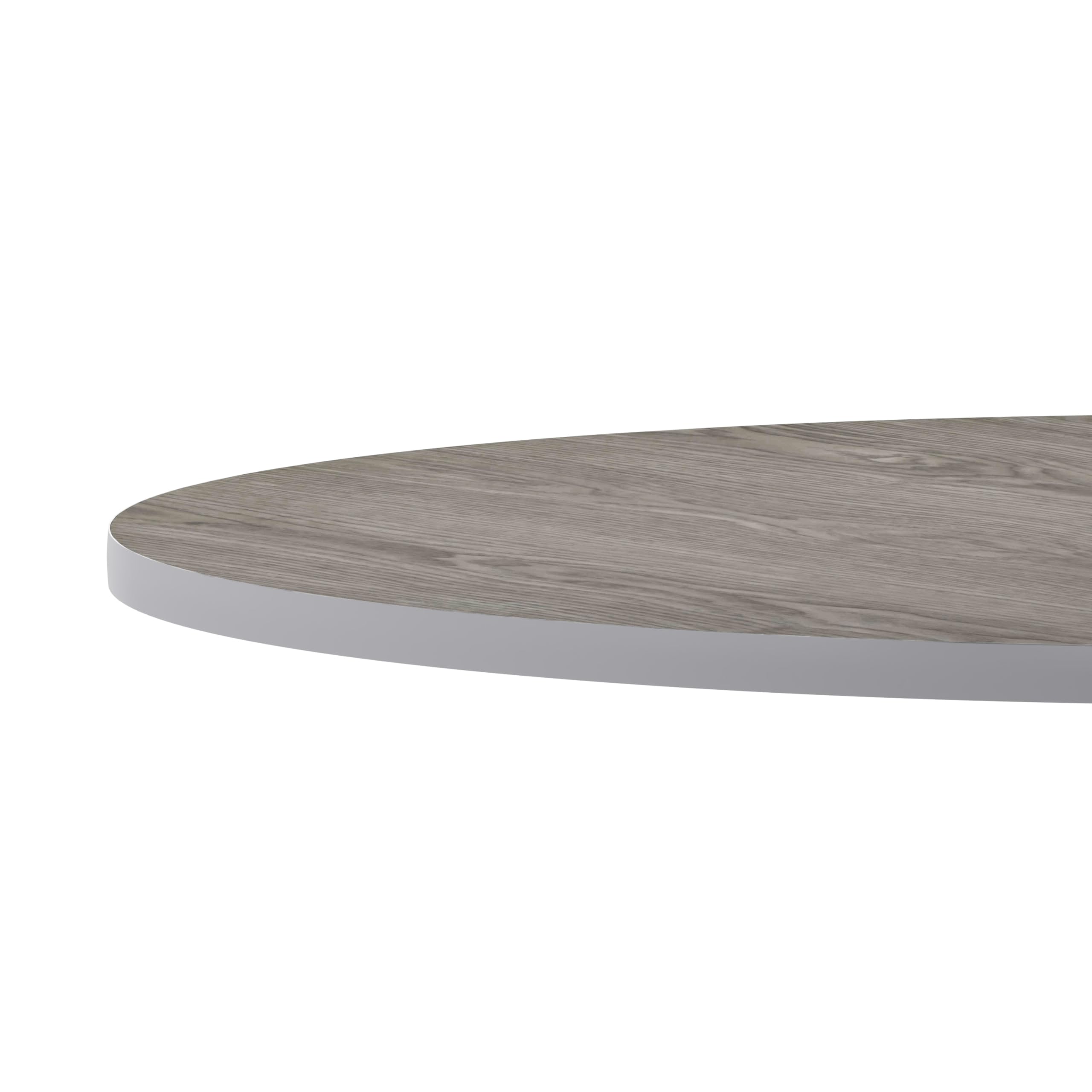 Flash Furniture 36" Round Table Reversible Laminate Top, White/Gray