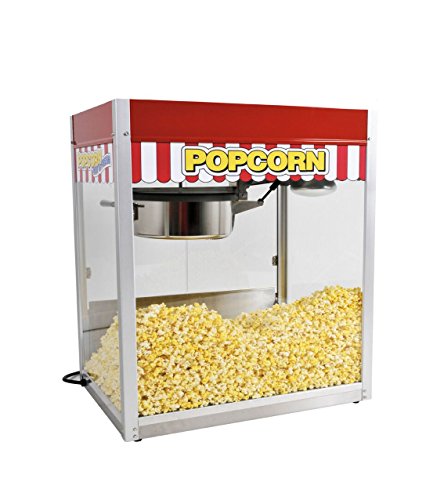 Paragon Classic Pop 20 Ounce Popcorn Machine for Professional Concessionaires Requiring Commercial Quality High Output Popcorn Equipment, Red (1120810)
