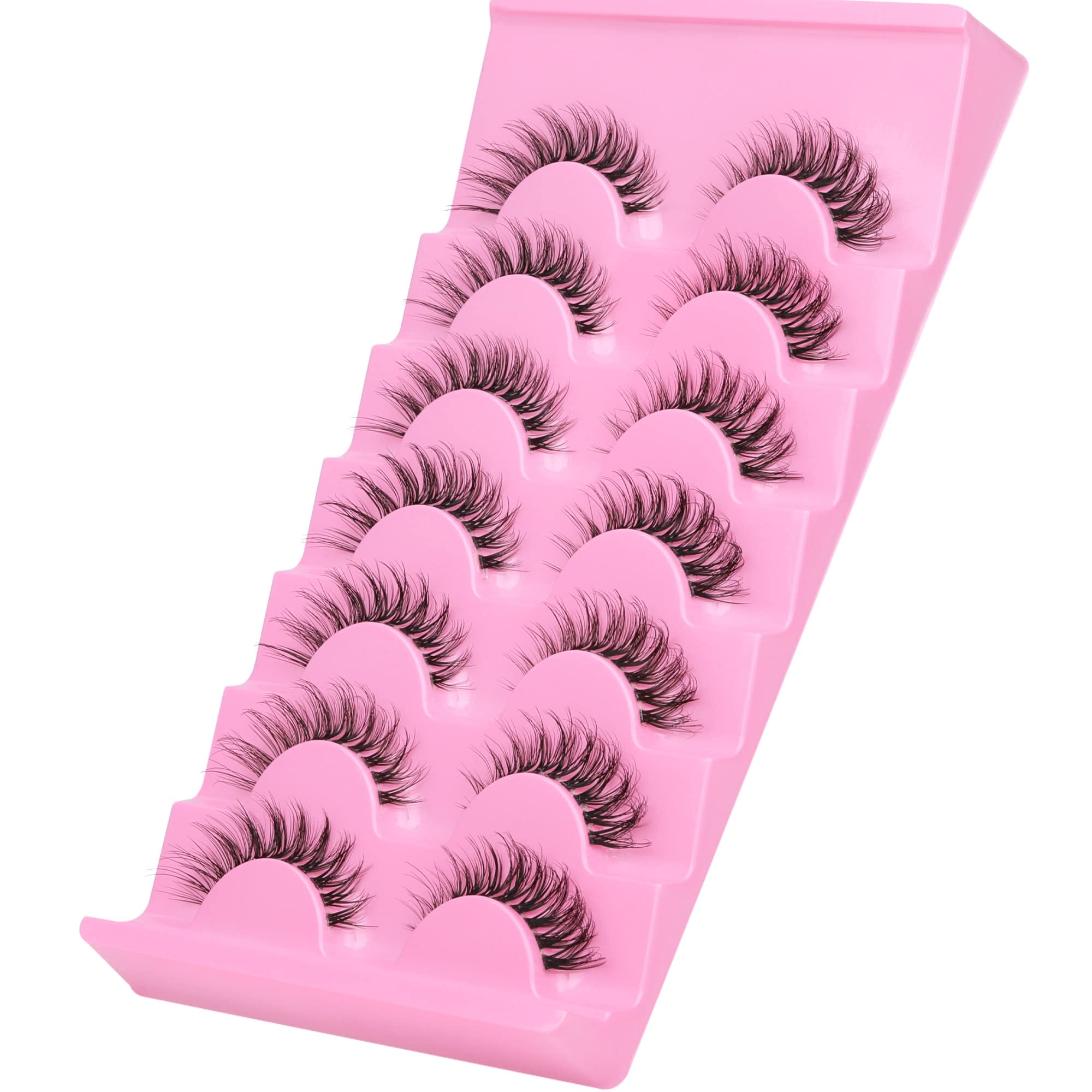 False Eyelashes Natural Look Wispy Faux Mink Lashes Natural Lashes 3D Fake Eyelash Look Like Cluster Lash by TOOCHUNAG