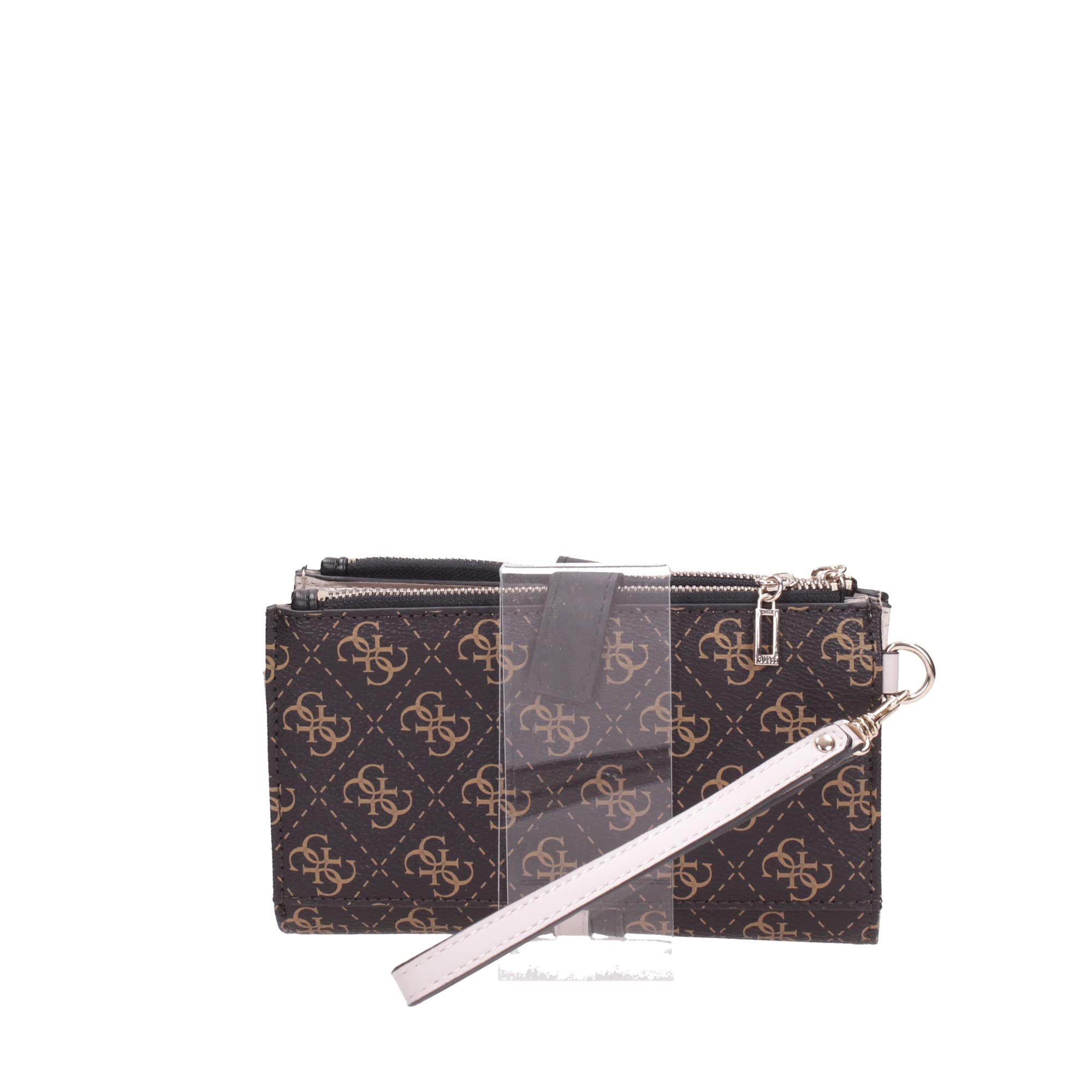 GUESS womens Kasinta Double Zip Organizer Wallet, Brown Multi, one size US