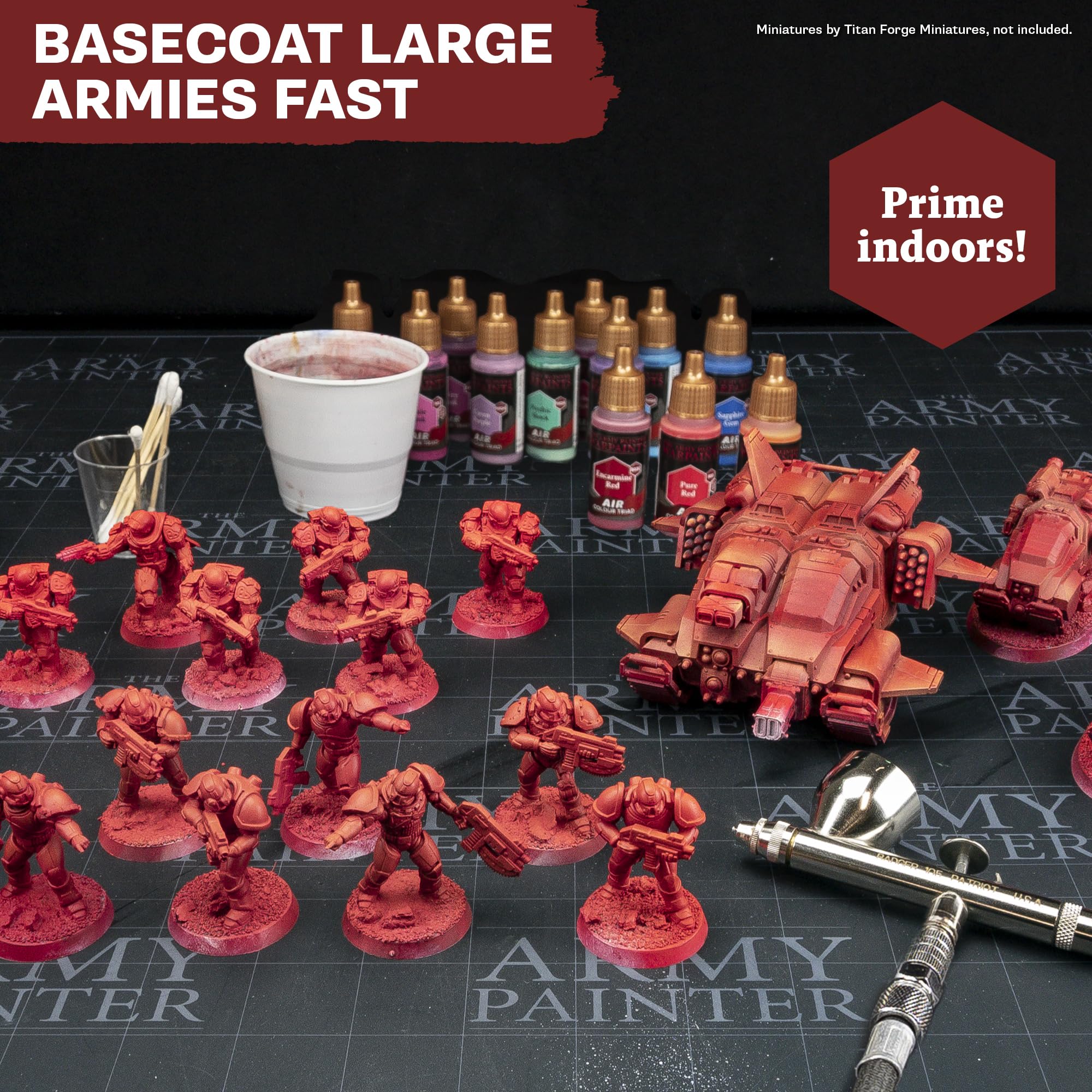 The Army Painter Warpaints Air Complete Set - 126 Non-Toxic Water Based Airbrush Paint Set – Miniature Paint for Tabletop Roleplaying, Boardgames, and Wargames Miniature Model Painting