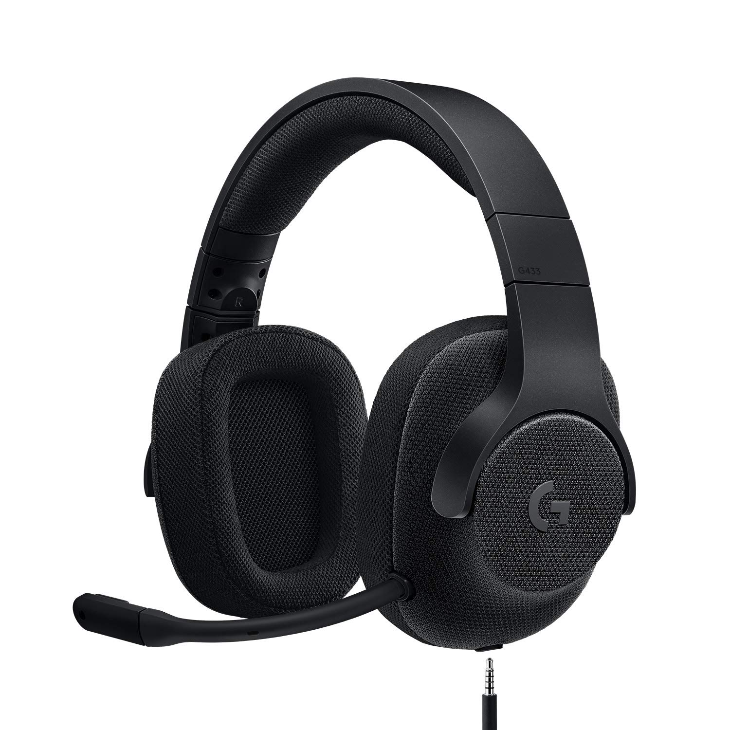 Logitech G433 7.1 Wired Gaming Headset – Triple Black & 13 Prodigy Gaming Keyboard, LIGHTSYNC RGB Backlit Keys, Spill-Resistant, Customizable Keys, Dedicated Multi-Media Keys – Black