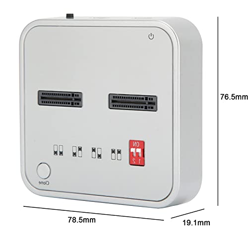 Internal Hard Drives, Hard Disk Duplicator M.2 SATA/NVME SSD/SD, Dual‑Bay Protocol Docking Station 100‑240V, Adopts Vertical Open Design, Supports M.2 SATA / NVME, SSD Protocols(White)