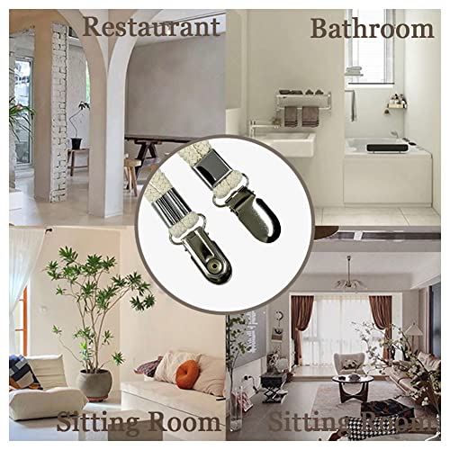 YYMSEN 6 pcs Towel Clips Braided Cotton Loop Cloth Hanger Holder Brackets for Home Bathroom Kitchen Home Cupboards Hook (A)