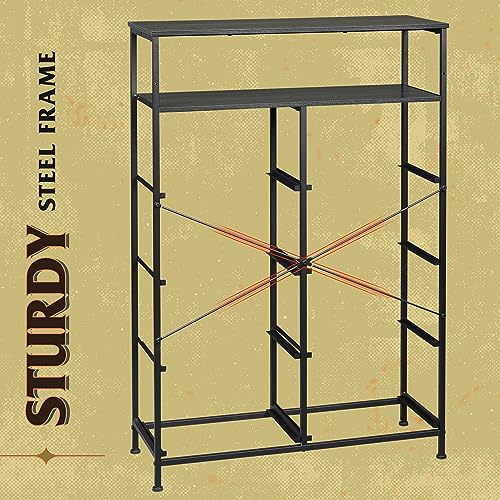 WLIVE Fabric Dresser for Bedroom, Storage Drawer Unit,Dresser with 8 Deep Drawers for Office, College Dorm, Charcoal Black Wood Grain Print
