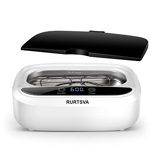 Ultrasonic Jewelry Cleaner Machine 550ML 50KHz Portable Sonic Solution Tool with Digital Timer SUS 304 Tank for Cleaning Watches, Ring, Eyeglass, Retainer, Necklaces