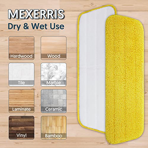 Spray Mops Heads Pads Compatible with Swiffer PowerMop - MEXERRIS Floor Mop Heads Replacement Microfiber Mop Pads Refills Reusable Mop Pads Compatible with Swiffer Power Mop All Spray Wet Mops, 7 Pcs