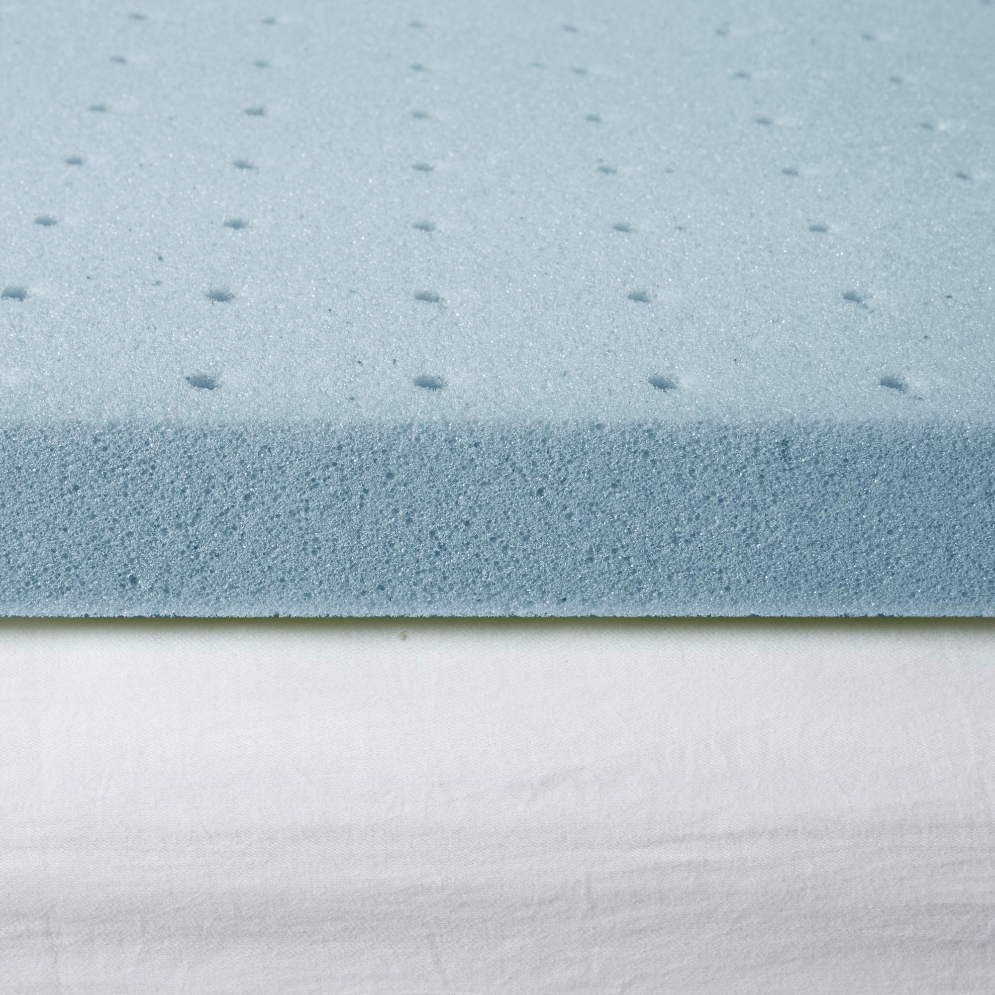 Sleep Philosophy Gel Infused Memory Foam Mattress Topper Luxurious All Season Enhanced Bed Support, Full(2" Thick), Removable Cooling Cover