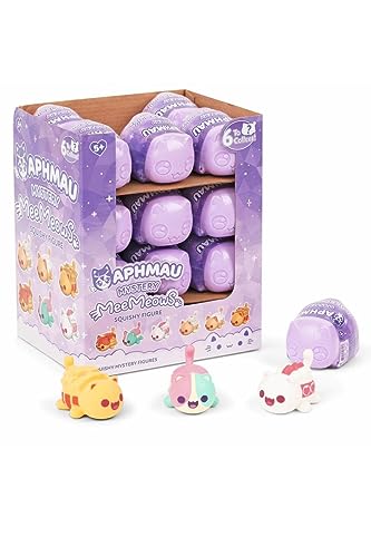 INCREDITOYZ Aphmau MeeMeows Mystery 6 Inch Plush Assortment with Aphmau MeeMeows Mystery Figures 2-Pack Assortment Gift Bundled Set