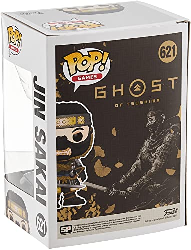 Funko 49041 POP Games: Ghost of Tsushima-Jin Sakai Collectible Toy, Multicolour, 3.75 inches